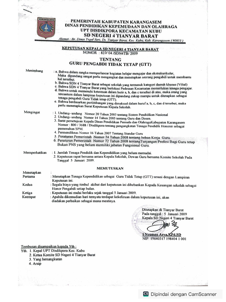 SK TMT - Komang Sri Muliati | PDF