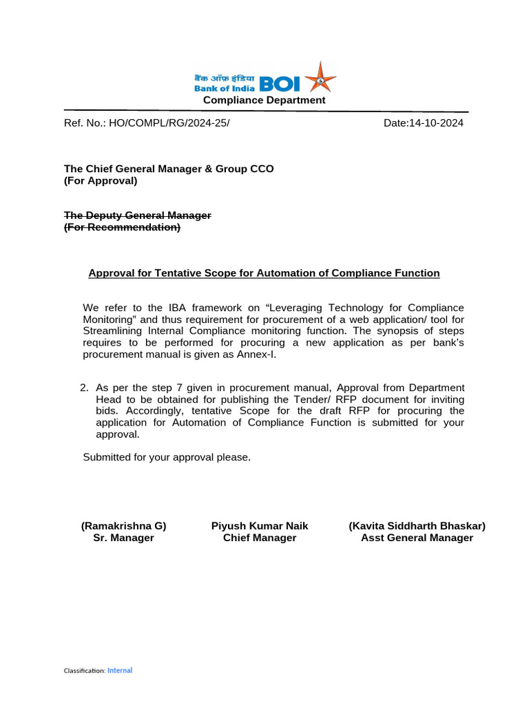 Tentative Scope For CGM Approval | PDF