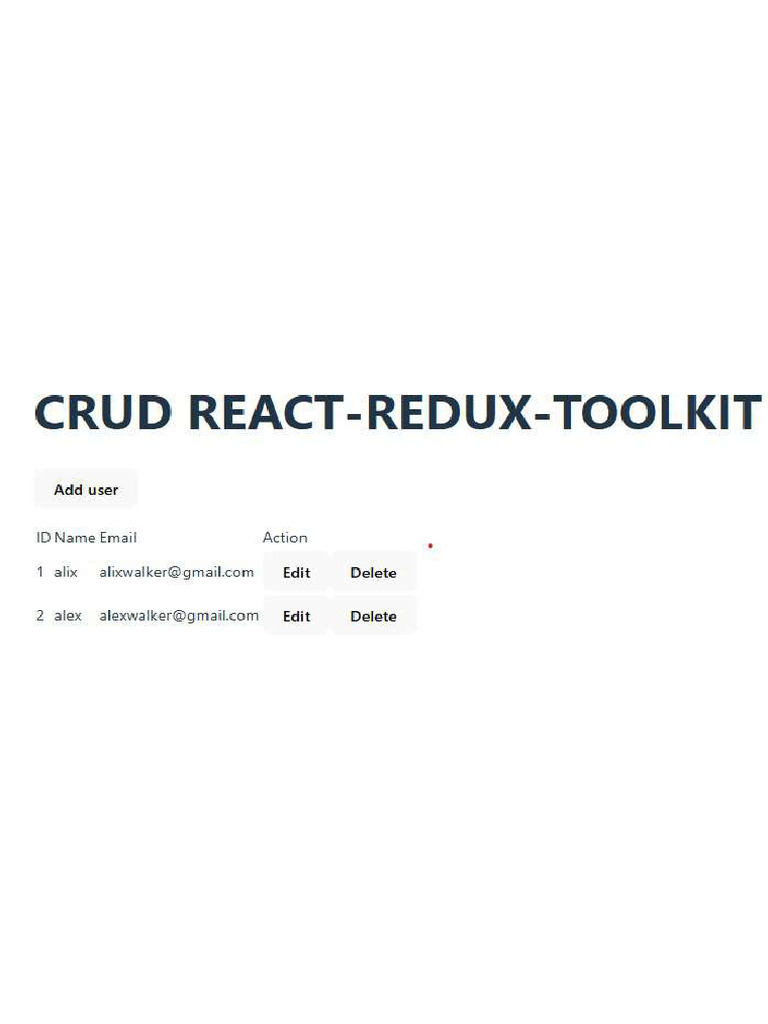 Crud redux toolkit | PDF
