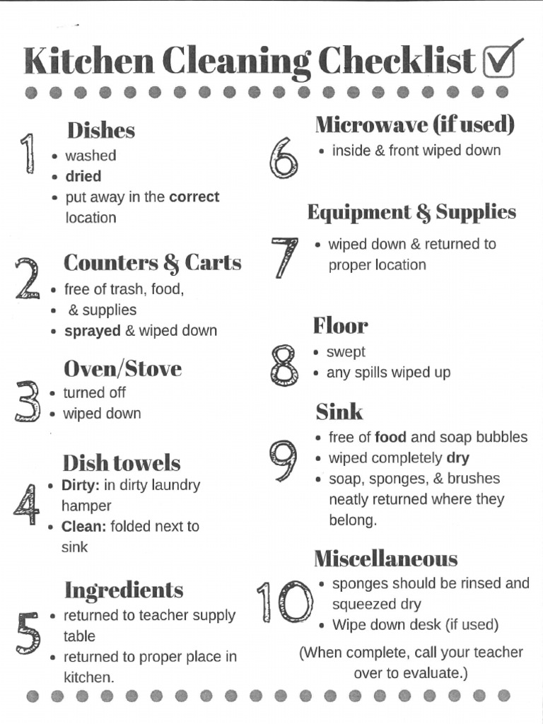 Kitchen Clean Up | PDF
