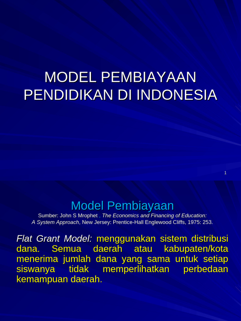 2-3. Model-Model Pembiayaan Pendidikan [Autosaved] | PDF