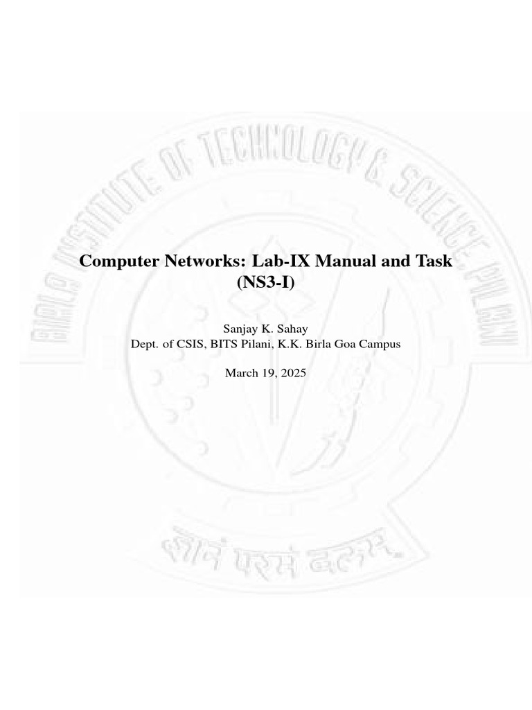 NS3 Lab1 Manual Task | PDF | Computer Network | Router (Computing)