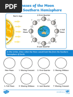 Drawing Phases of The Moon Worksheet | PDF