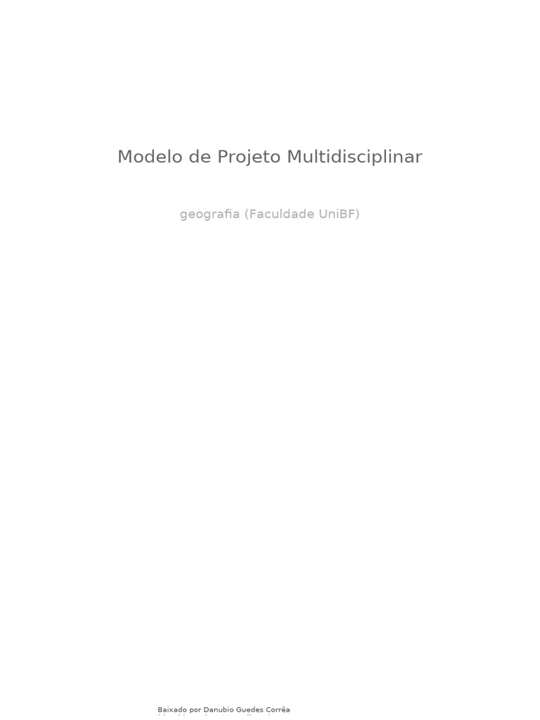 modelo-de-projeto-multidisciplinar | PDF | Homeostase | Física