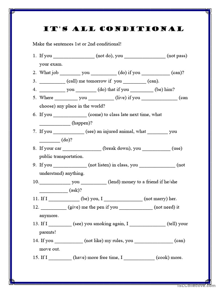 It's all conditional | PDF