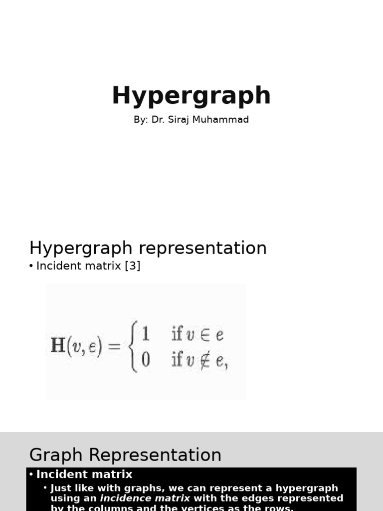 Understanding Hypergraph Representation | PDF