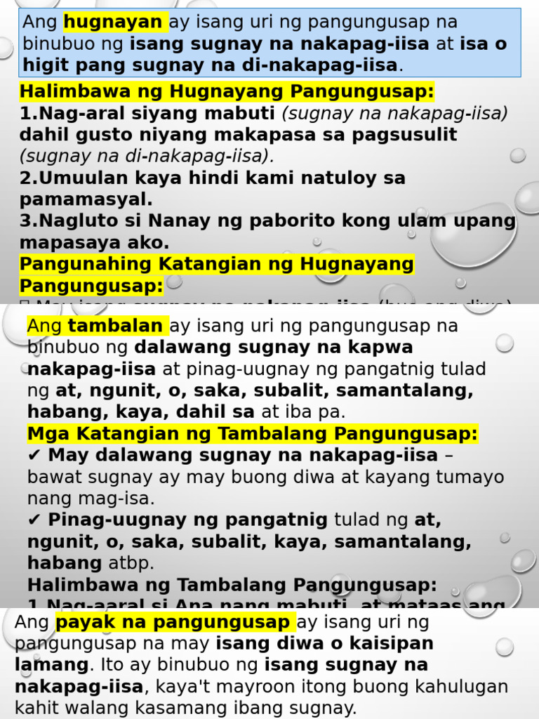 Filipino Hugnayan, Payak | PDF