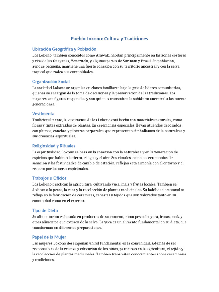 Poster Pueblo Lokono | PDF | Agricultura | Tradiciones