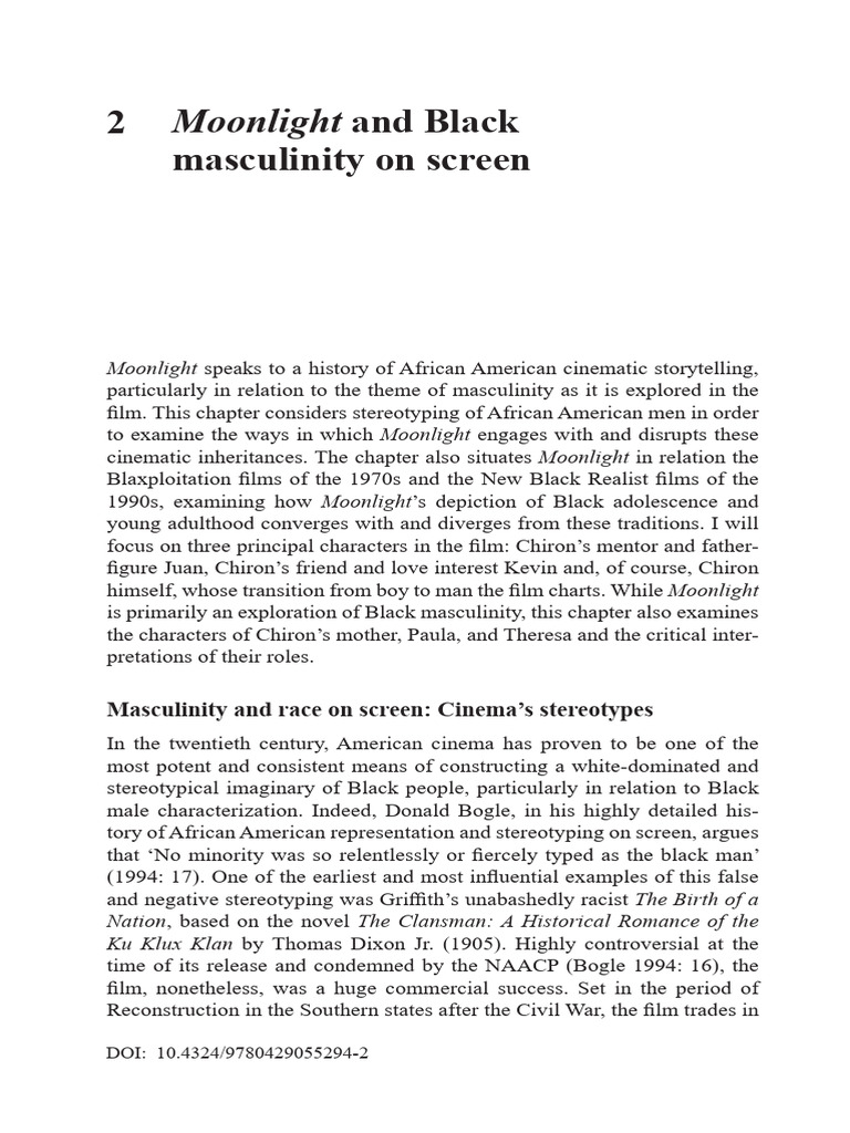 2 - 'Moonlight' and Black Masculinity On Screen | PDF | Moonlight (2016 Film) | Masculinity