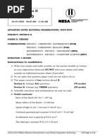 Senior Four Physics Exam Questions | PDF | Force | Kinetic Energy