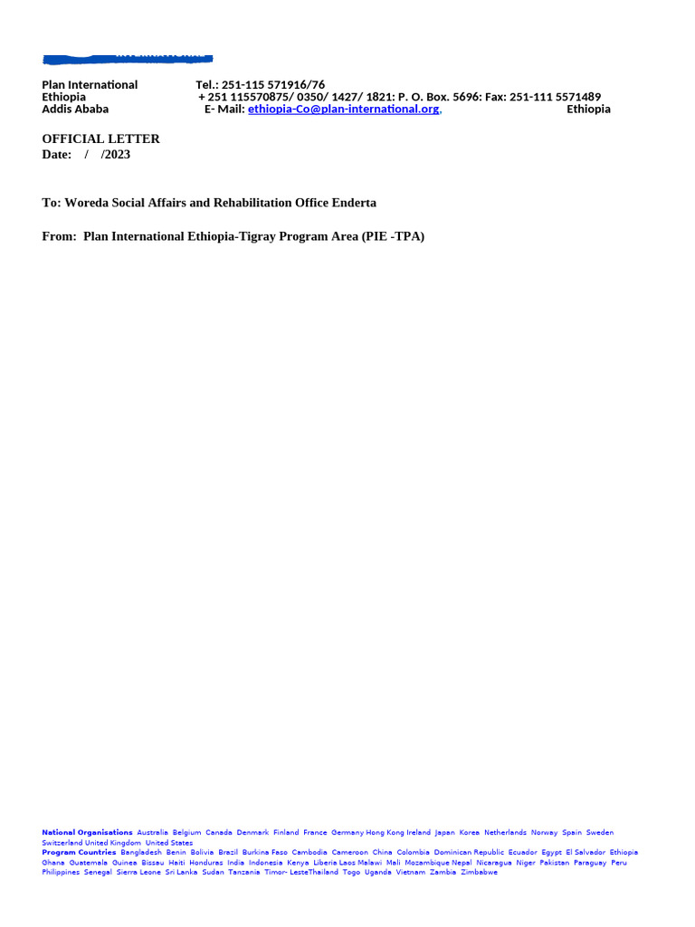 Sample Letter | PDF