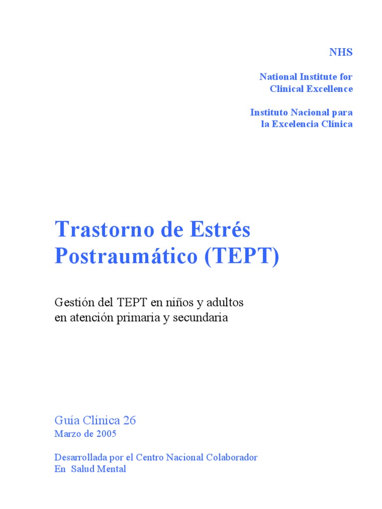 Guia TEPT | PDF | Trastorno de estrés postraumático | Trauma psicólogico