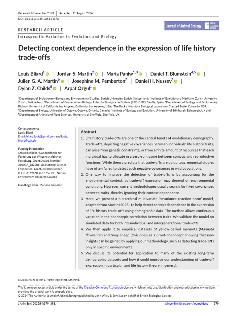 Detecting Context Dependence in The Expression of | PDF | Covariance | Evolution