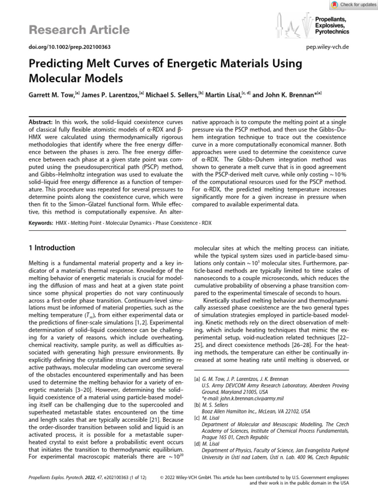 2021-Predicting Melt Curves of Energetic Materials Using Molecular ...