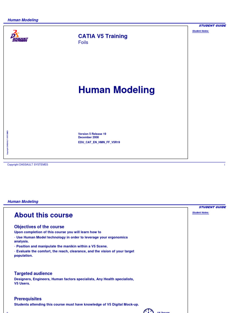 Human Modeling CATIA V5 | PDF | Usability