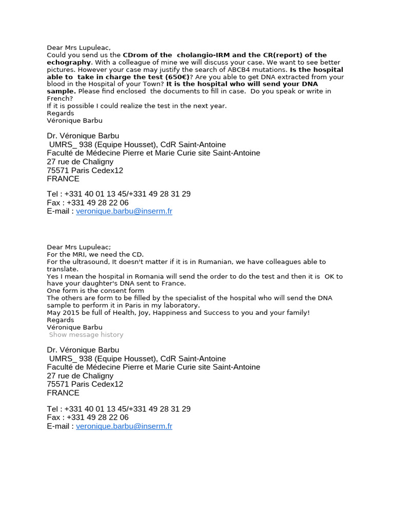 Veronique Barbu Conversation | PDF