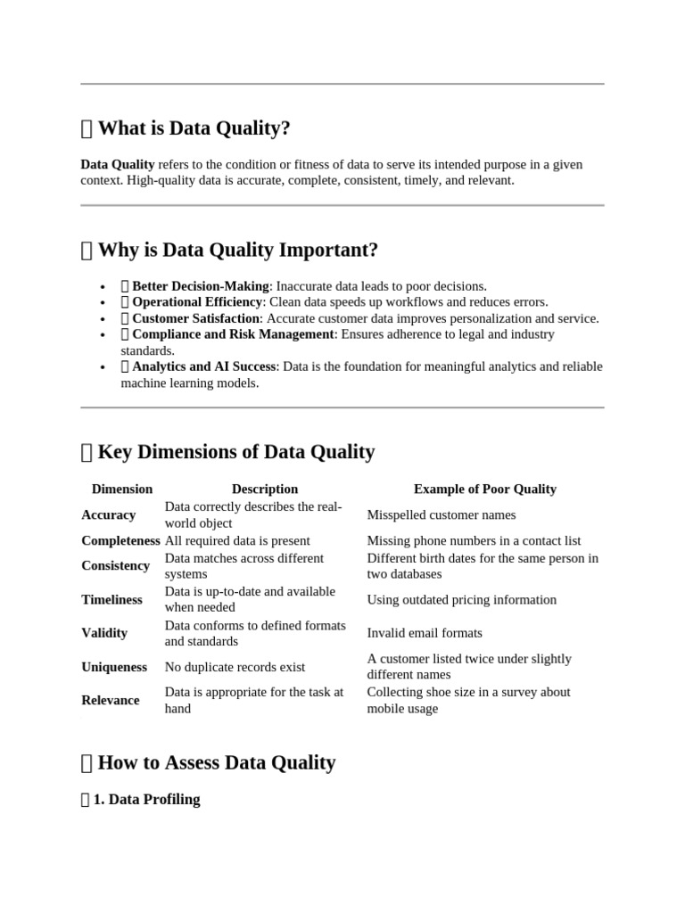 Understanding Data Quality Essentials | PDF | Data Quality | Data