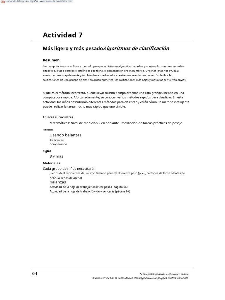 unplugged-07-sorting_algorithms.en.es | PDF