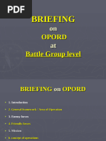 OPORD BRIEF Template | PDF | Warfare | Military Science