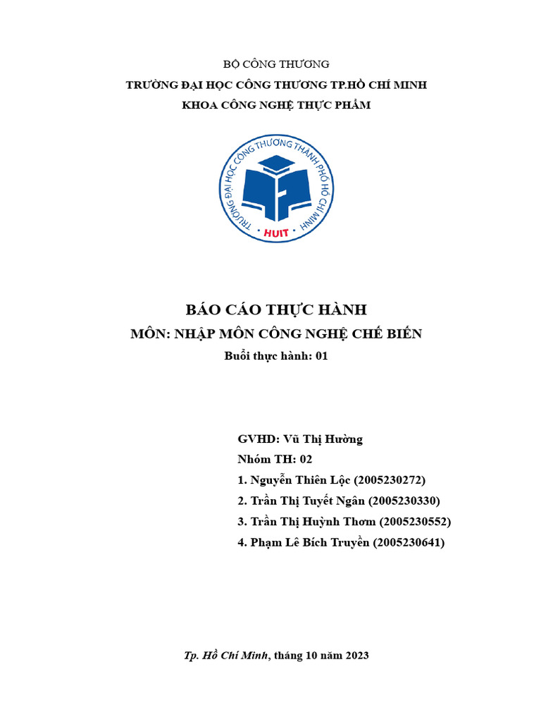 Bao Cao Nhap Mon CNCB | PDF