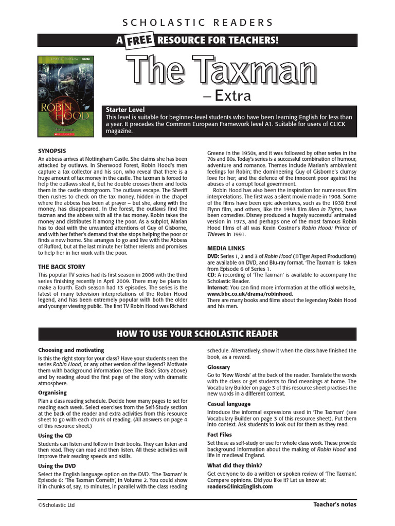 Robin Hood-Taxman - Material | PDF