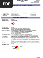 MSDS Un1002 Compressed Air | PDF | Safety | Occupational Safety And Health