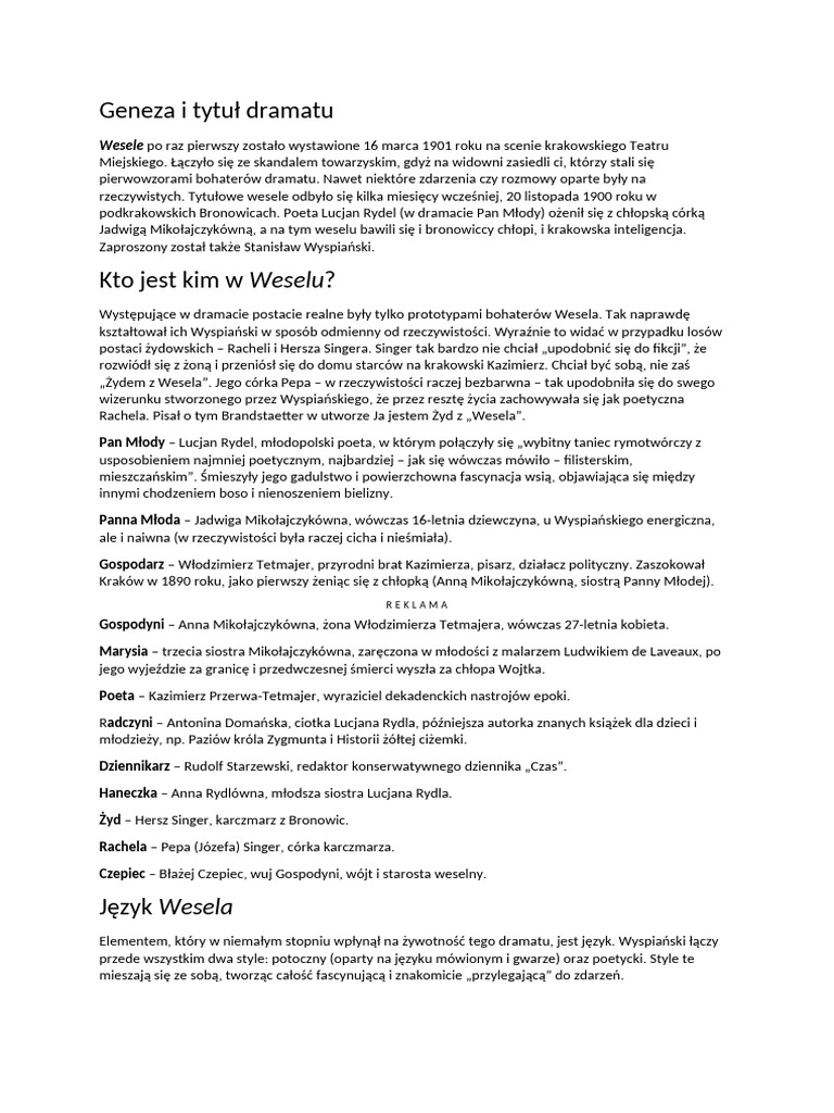 Wesele Aleklasa | PDF