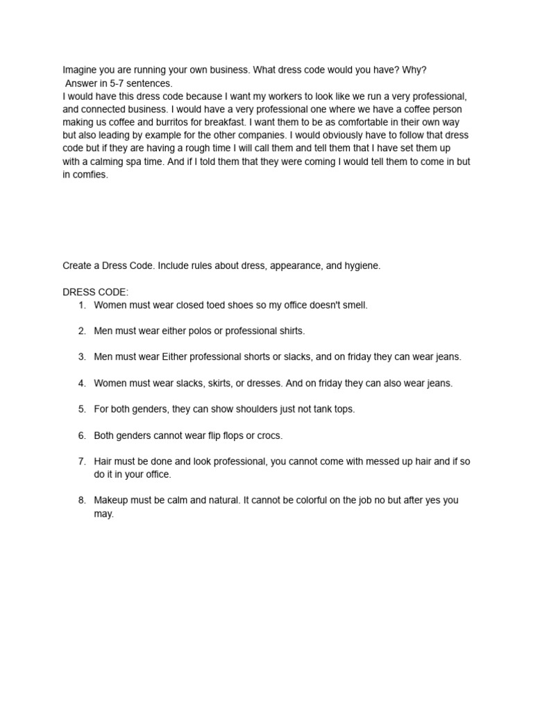 EMMALYNN LONG - Dress Code | PDF