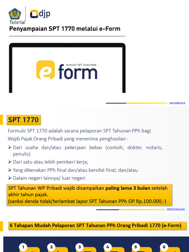 Panduan Formulir SPT 1770 2024 | PDF