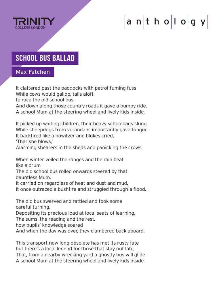 FouPoe School Bus Ballad | PDF