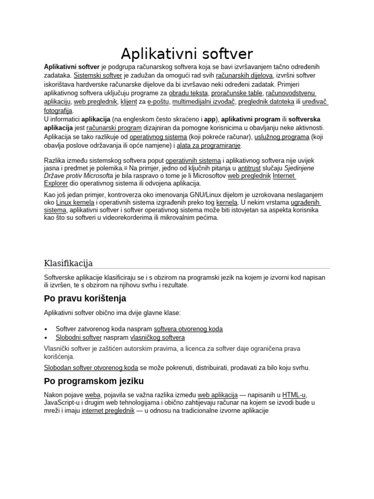 Aplikativni Softver | PDF