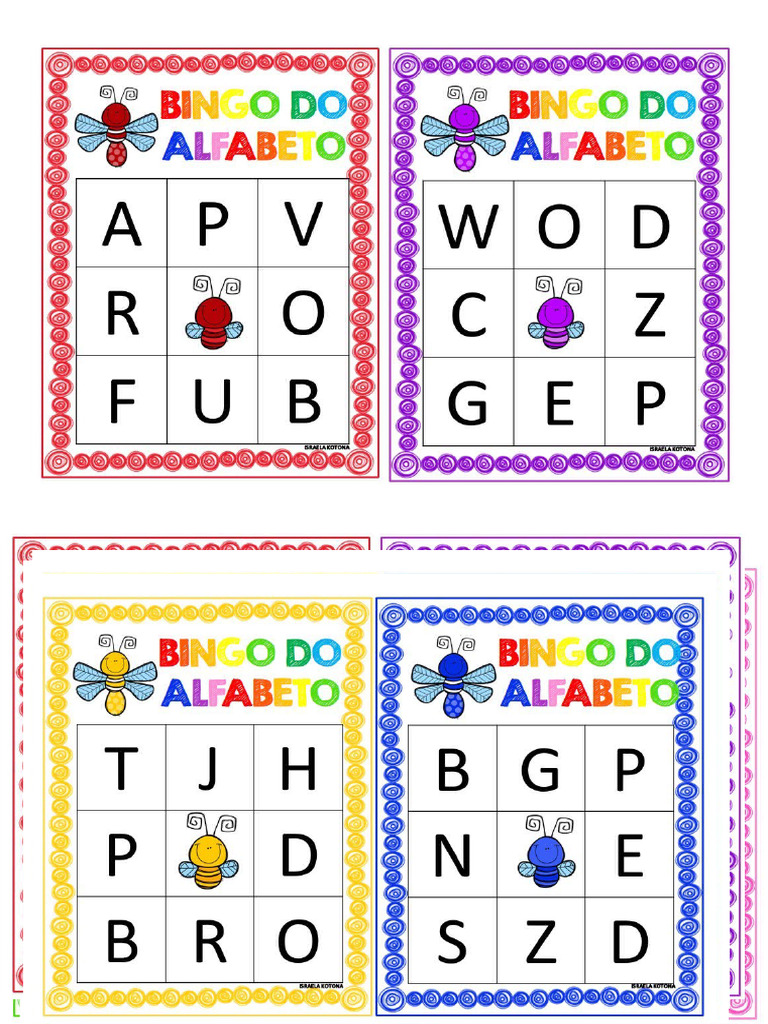 bingo de alfabeto | PDF