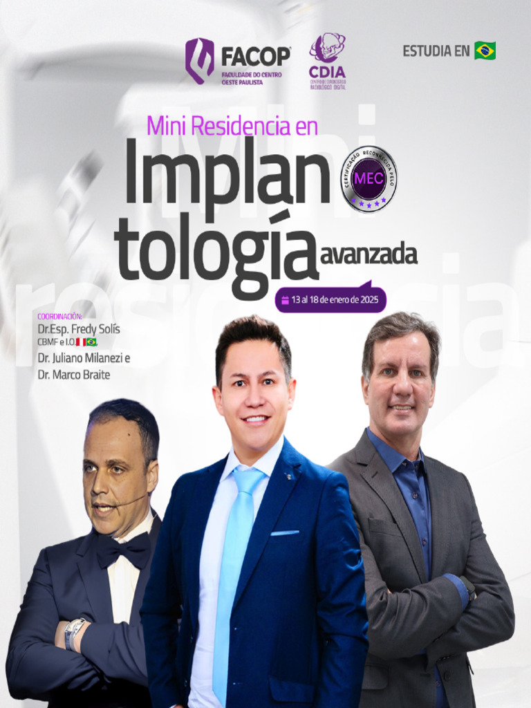 Facop - Mini Residencia en Implantología Avanzada-1 | PDF