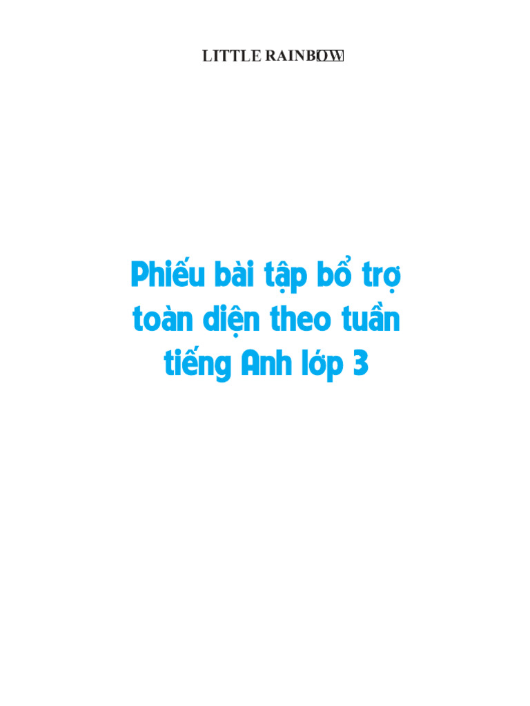 BTBT Tiếng Anh Lớp 3 Tuần 1 Tới Tuần 20 | PDF