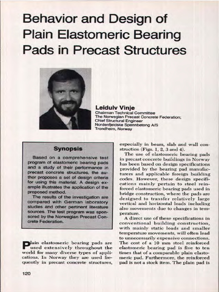 Design of Elastomeric Bearing Pads | PDF | Deformation (Engineering ...