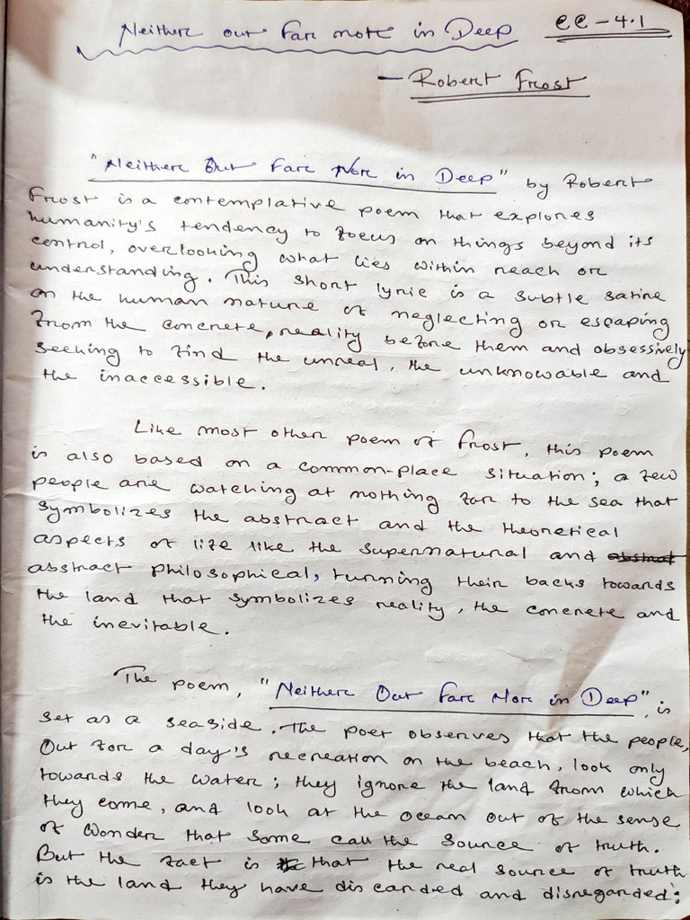 Neither Out Far Nor in Deep | PDF