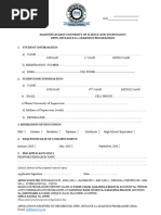 MUBAS Postgraduate Application Form - September 2025 Intake | PDF | Postgraduate Education ...