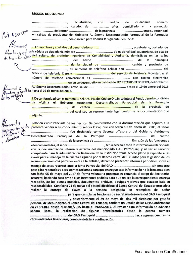 Denuncia Alex Zambrano | PDF