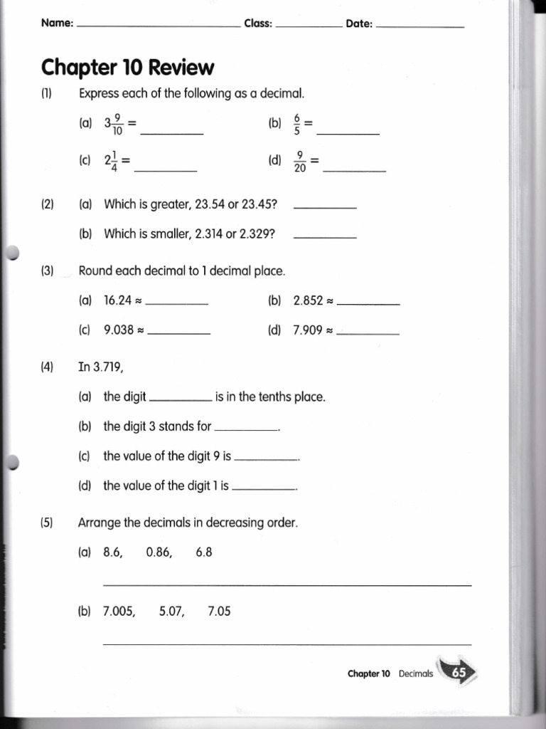 Chapter 10 Review My Pals Math 4B | PDF