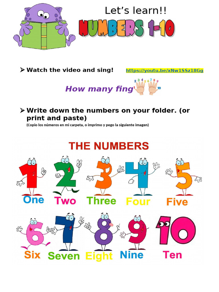 Numbers Song | PDF