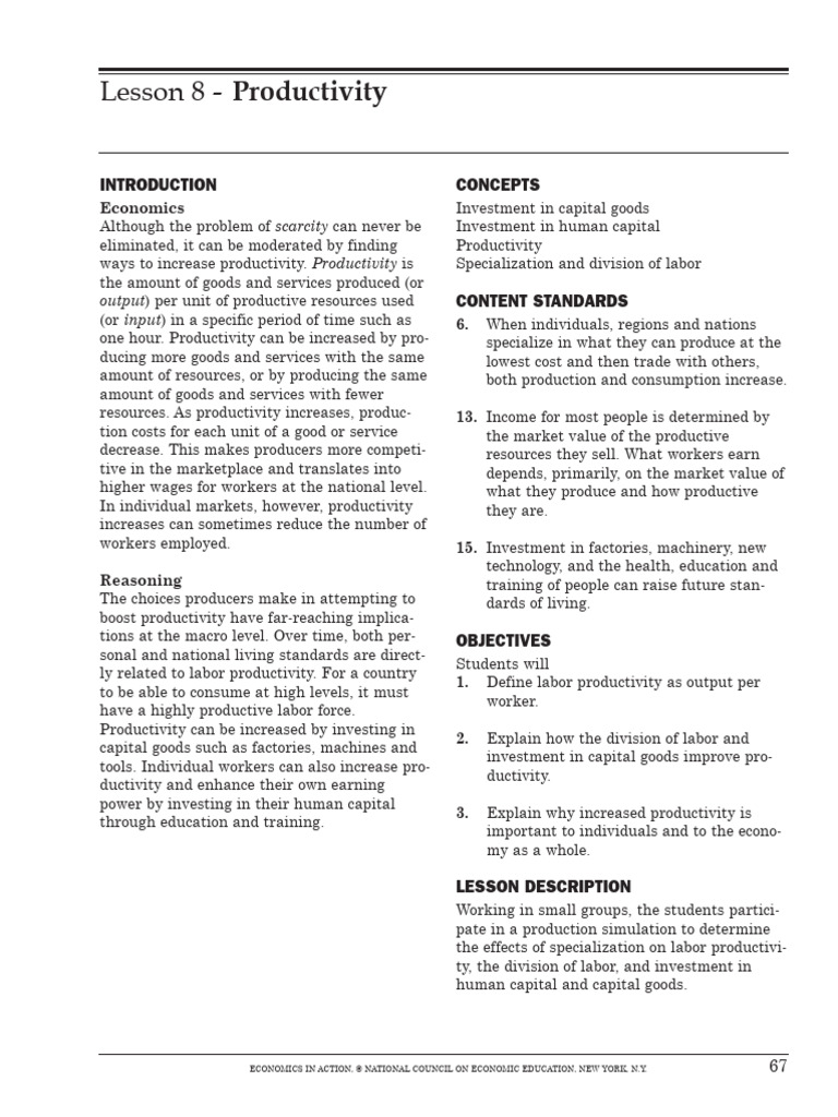 Lesson-8 - 14-Specialization and Division of Labor | PDF | Labour ...