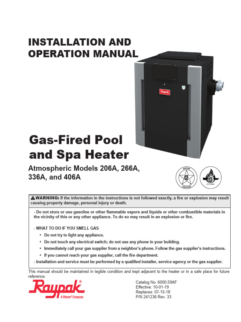 raypak | PDF | Dust | Ventilation (Architecture)