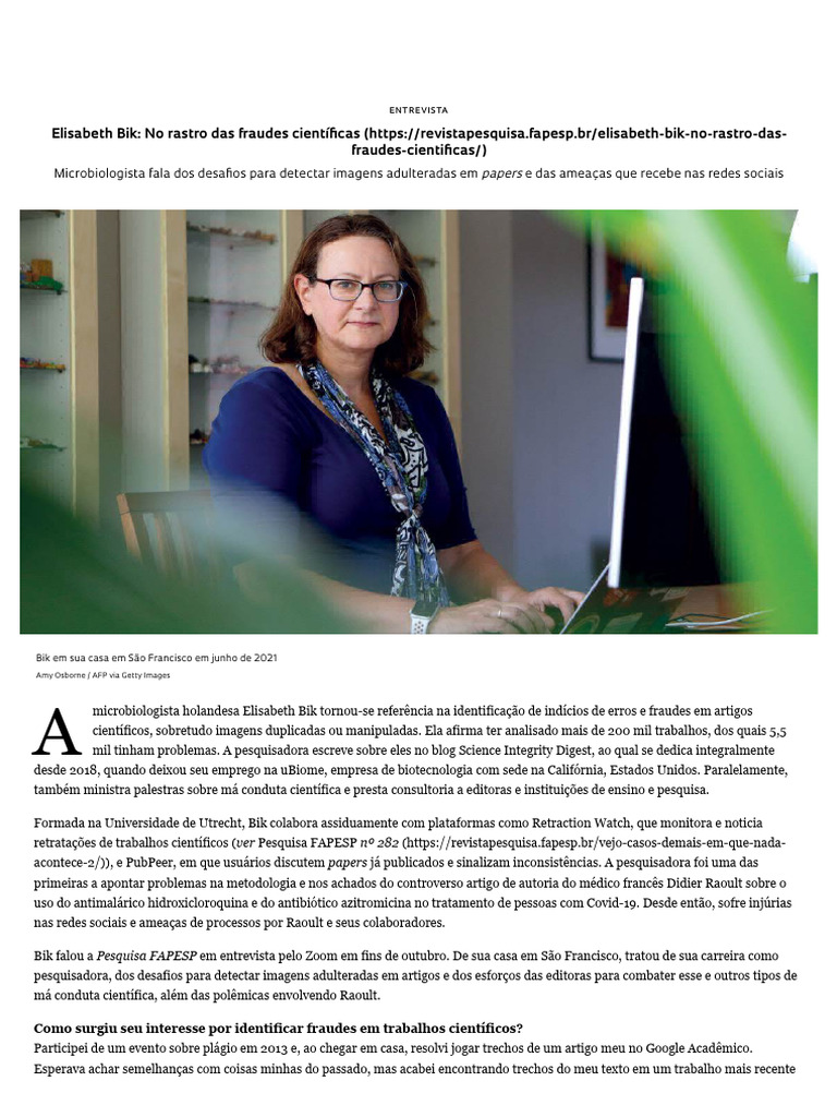 Elisabeth Bik - No Rastro Das Fraudes Científicas - Revista Pesquisa ...
