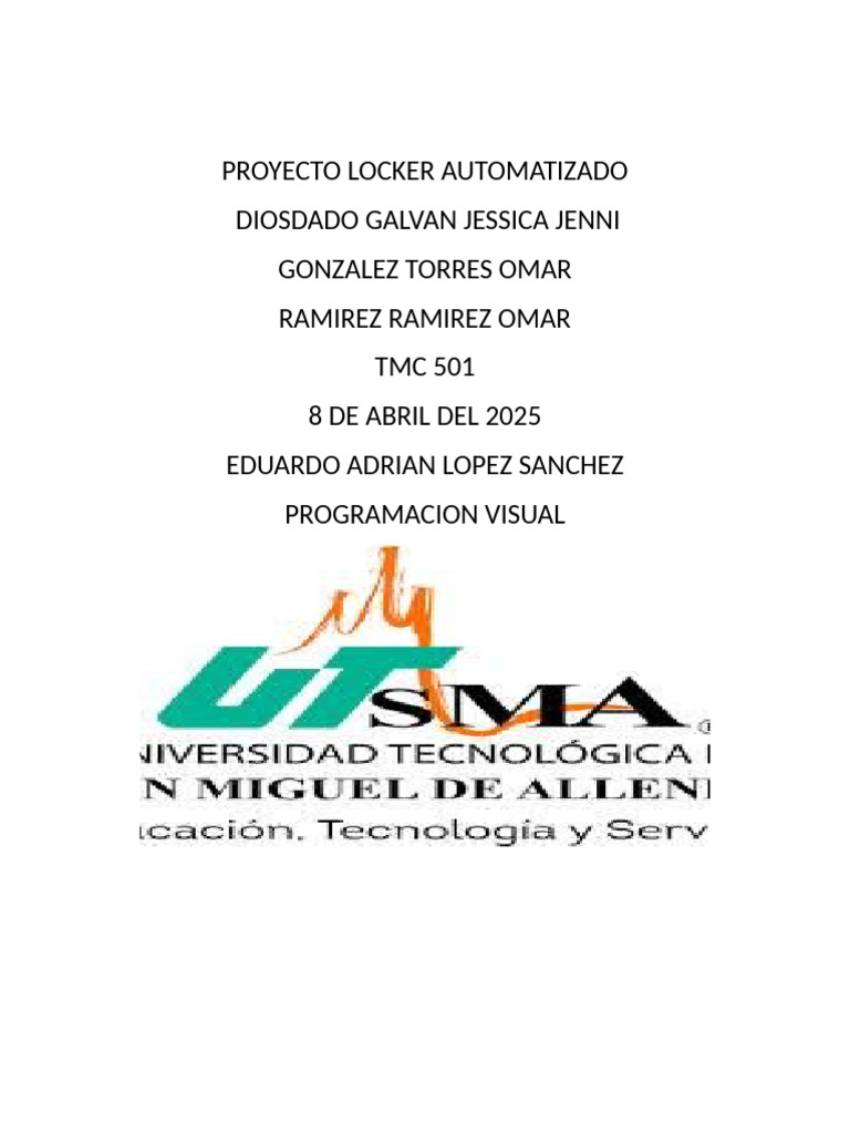 Proyecto Locker Automatizado | PDF | Computer Science | Computing