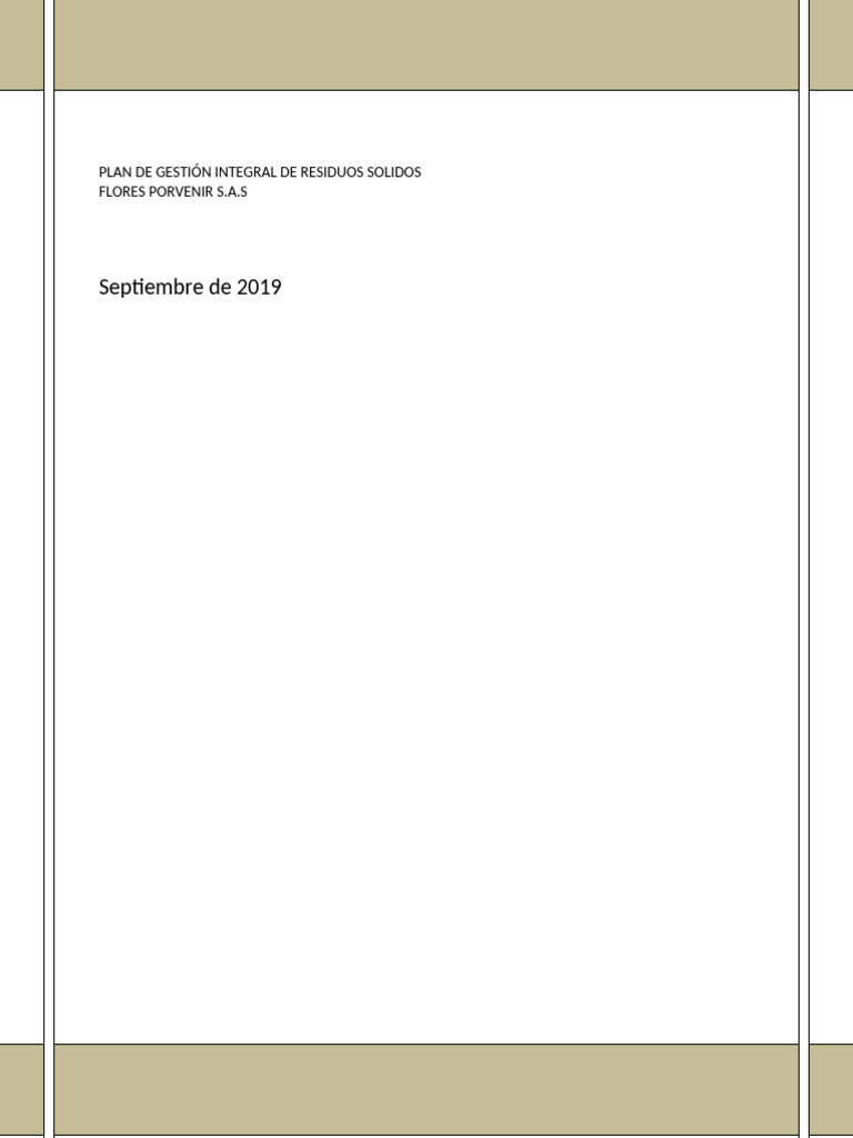 Plan de Gestion Integral de Residuos Solidos Pgirs | PDF | Residuos | Gestión de residuos