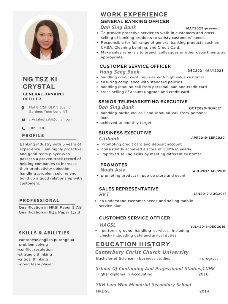 NG TSZ Ki Crystal CV | PDF