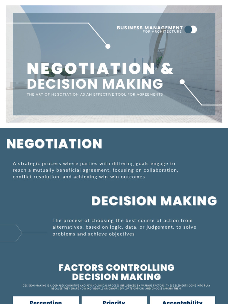 4-Negotiation & Decision Making-1 | PDF | Negotiation | Decision Making