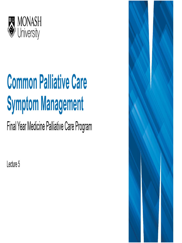 Palliative Care: Managing Common Symptoms | PDF | Major Depressive ...