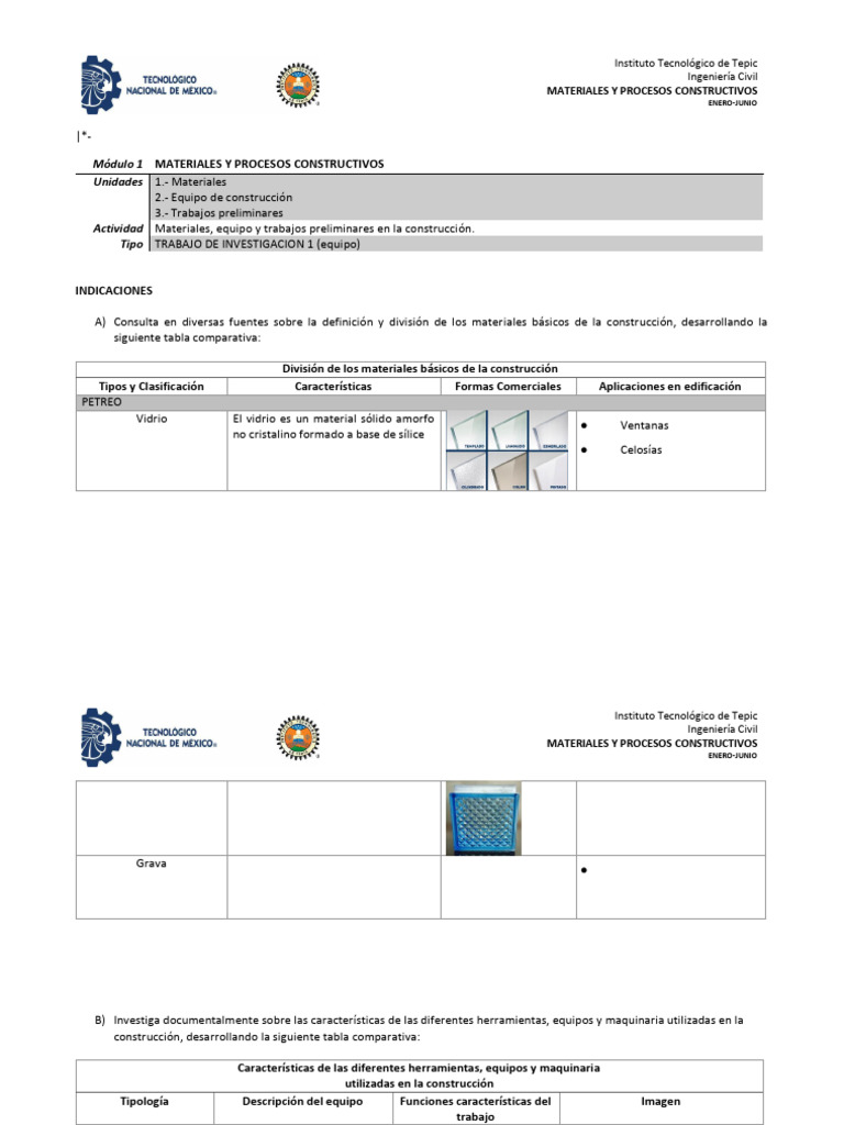 Materiales y Procesos Constructivos en Ingeniería Civil | PDF | Infografia