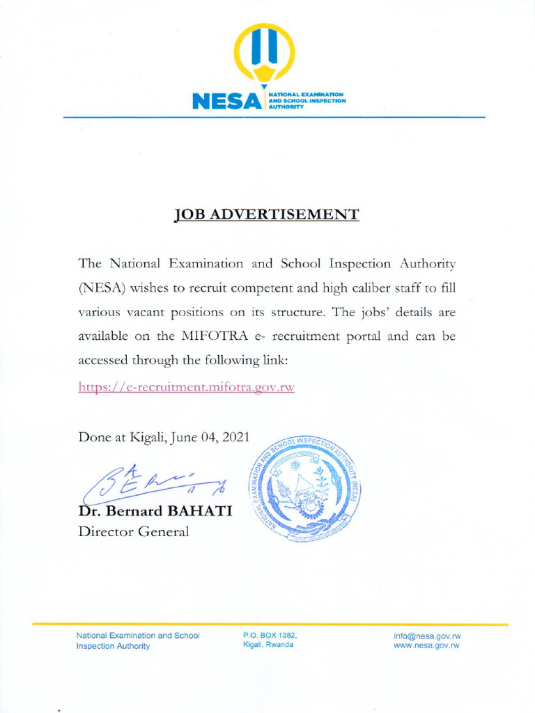 NESA Job Advert | PDF